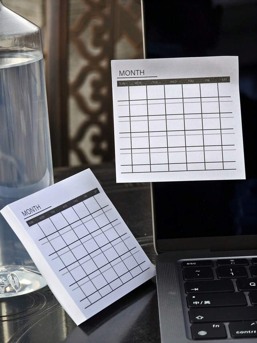 1 Livre (80 feuilles) Notes adhésives à grille carrée MOIS - Idéal pour ...