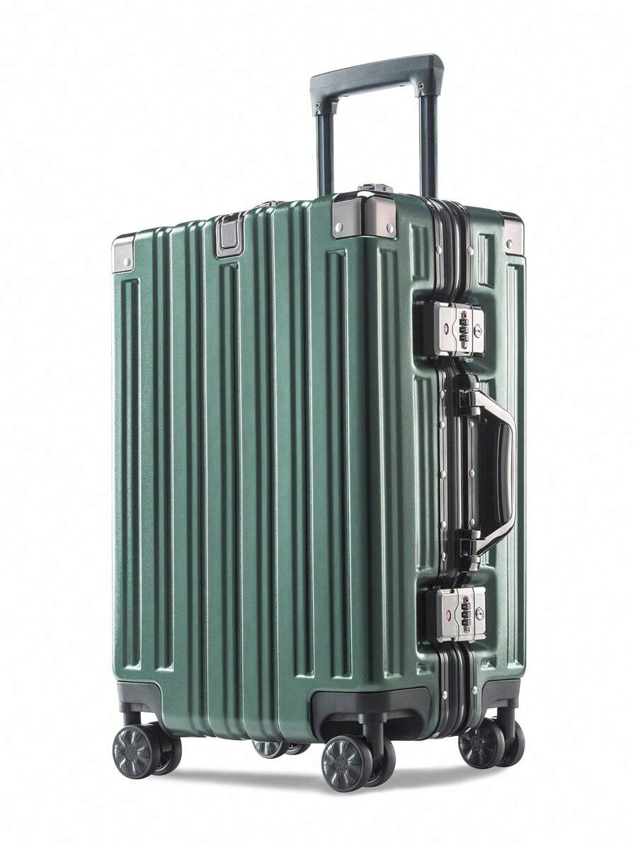 20-Inch Carry-On Suitcase With Aluminum Frame, ABC Hard Shell Suitcase ...