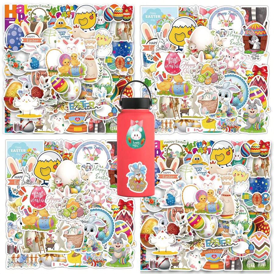 120 Pcs Easter Eggs Stickers Pack | Vinyl Aesthetics Stickers Scrapbook ...