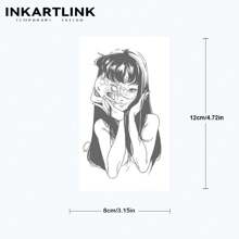 INKARTLINK Temporary Tattoos, 2 Sheets Medium Semi Permanent Tattoo ...