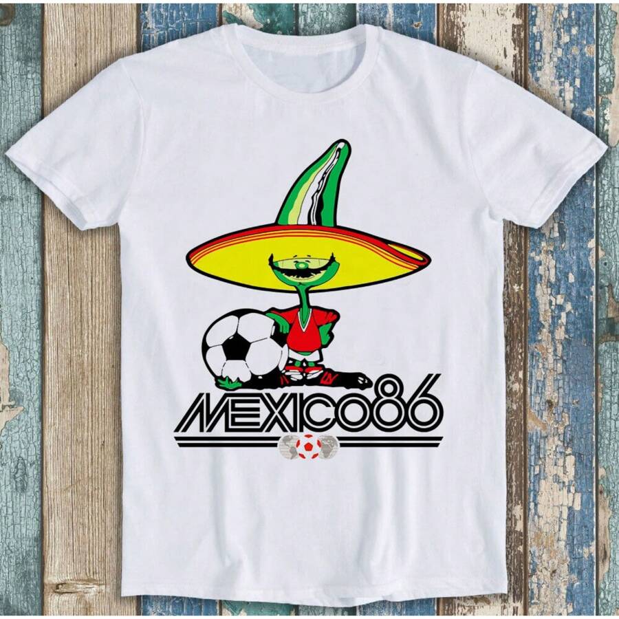 Mexico 86 World Cup Soccer 80s 90s Football Top Argentina Gift Tee T ...