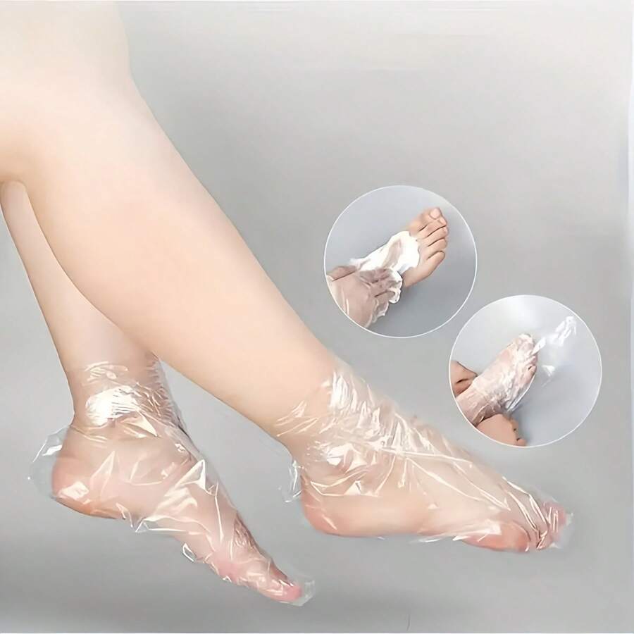 200pcs One-Time Moisturizing Foot Mask - Transparent, Crack-Resistant ...