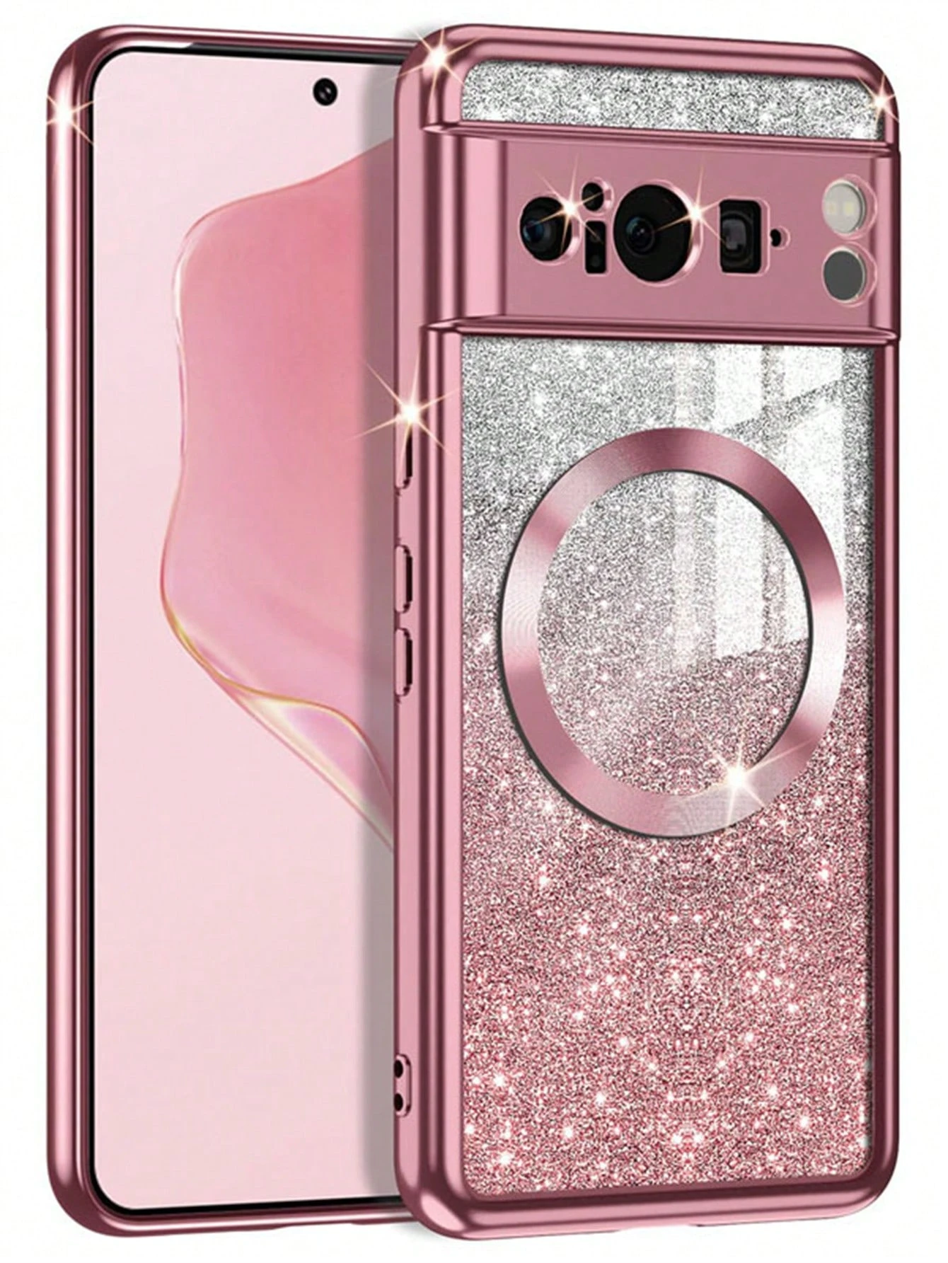 Stylish Glitter Case For 9 Pro XL Case Gradient Plating Luxury Soft ...