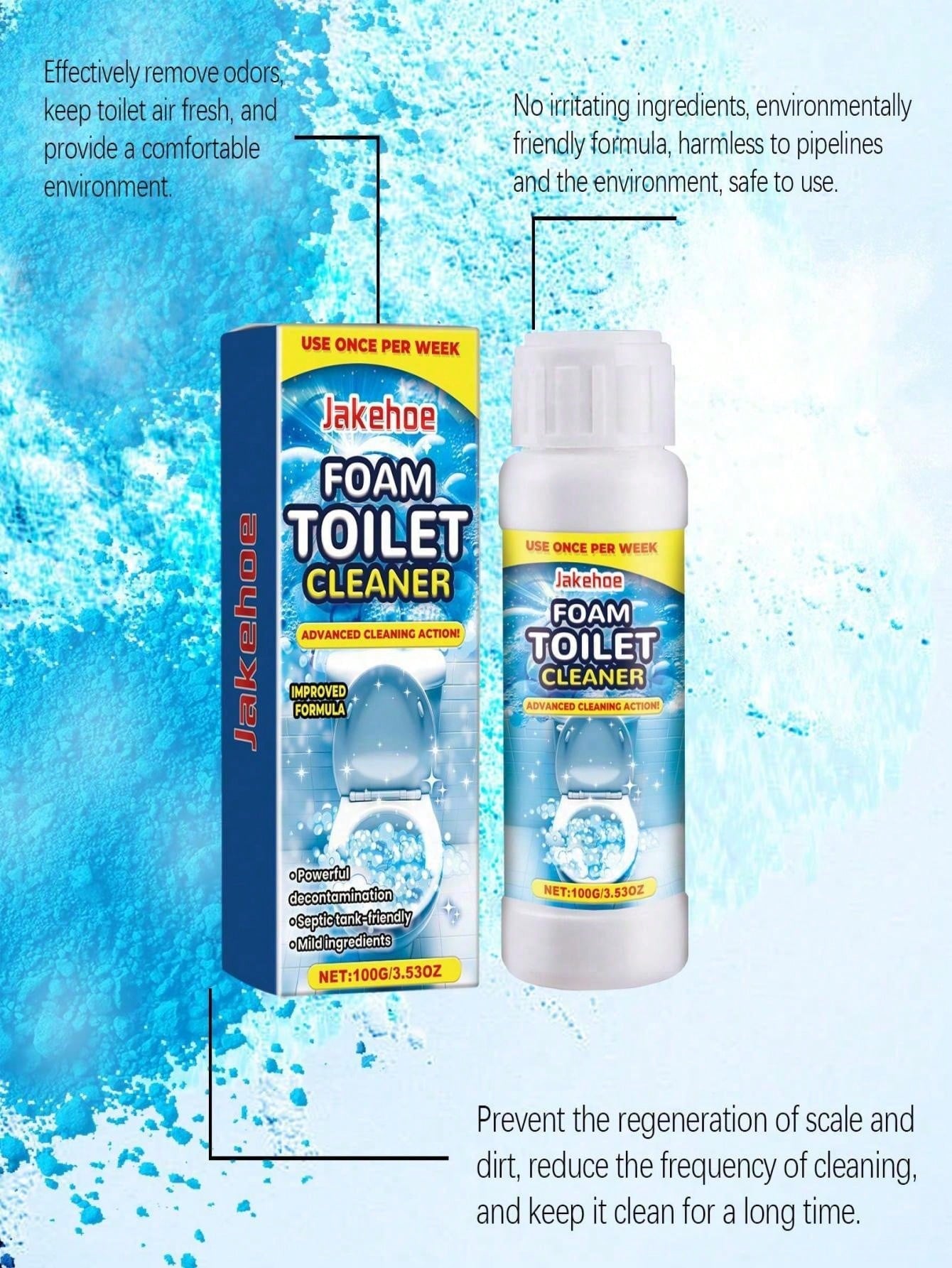 Foam Toilet Cleaner Toilet Cleaning Stains, Urine Stains, Scale Removal ...