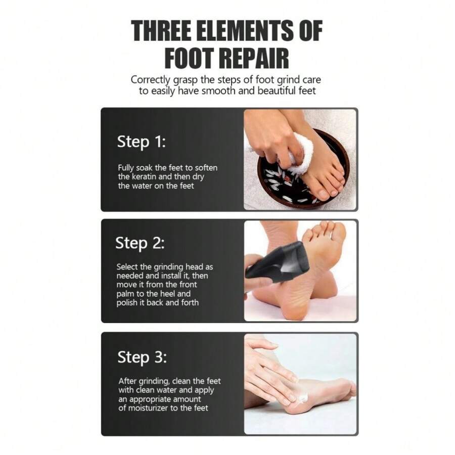 10 In 1 Electric Foot Grinder Kits For Hard Skin Rechargeable Foot ...