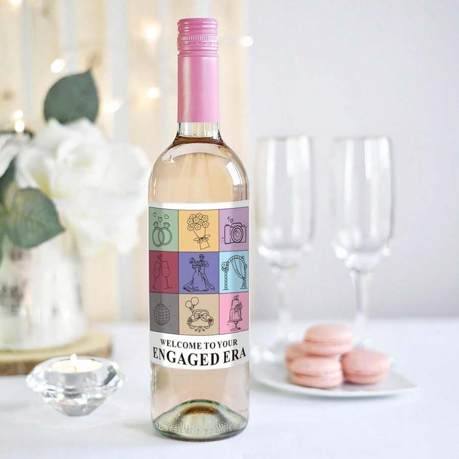 Welcome To Your Engaged Era Wine Labels, Engagement Wine Labels For ...