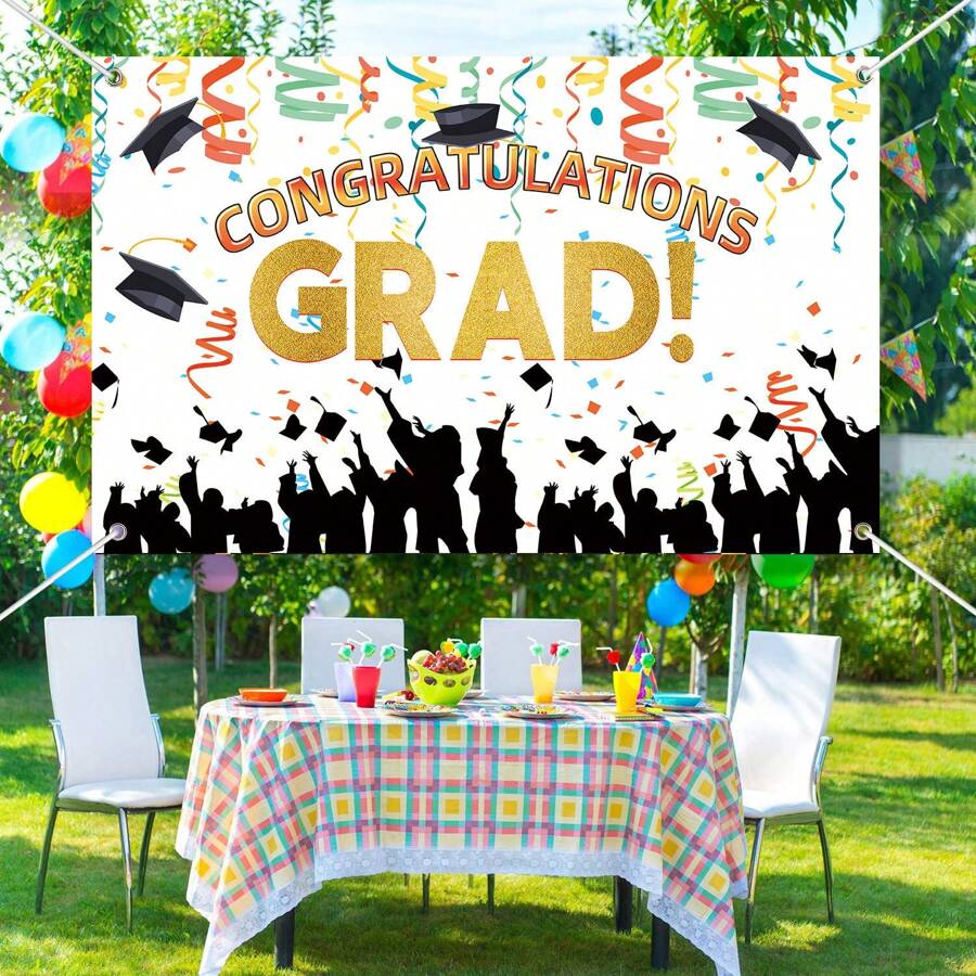 Grande striscione per la laurea "Congratulazioni laureato - Siamo così ...