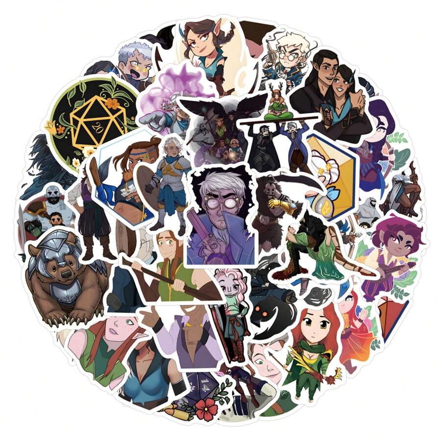 56PCS Vox Machina Stickers Vinyl Aesthetics Stickers, Decals ...
