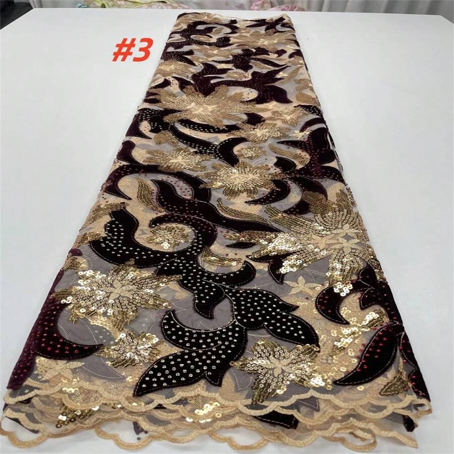 African Lace Fabric 2025 High Quality Velvet Laces With Sequins ...