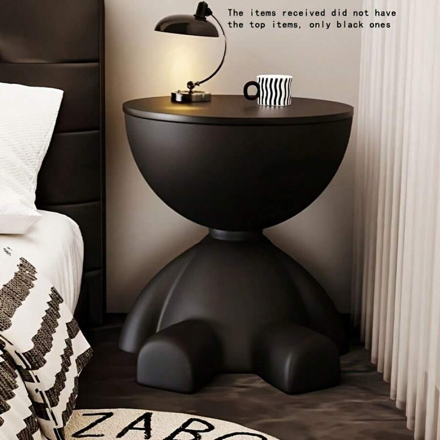 Modern Bear-Shaped Plastic Nightstand - Multi-Functional Bedside Table ...
