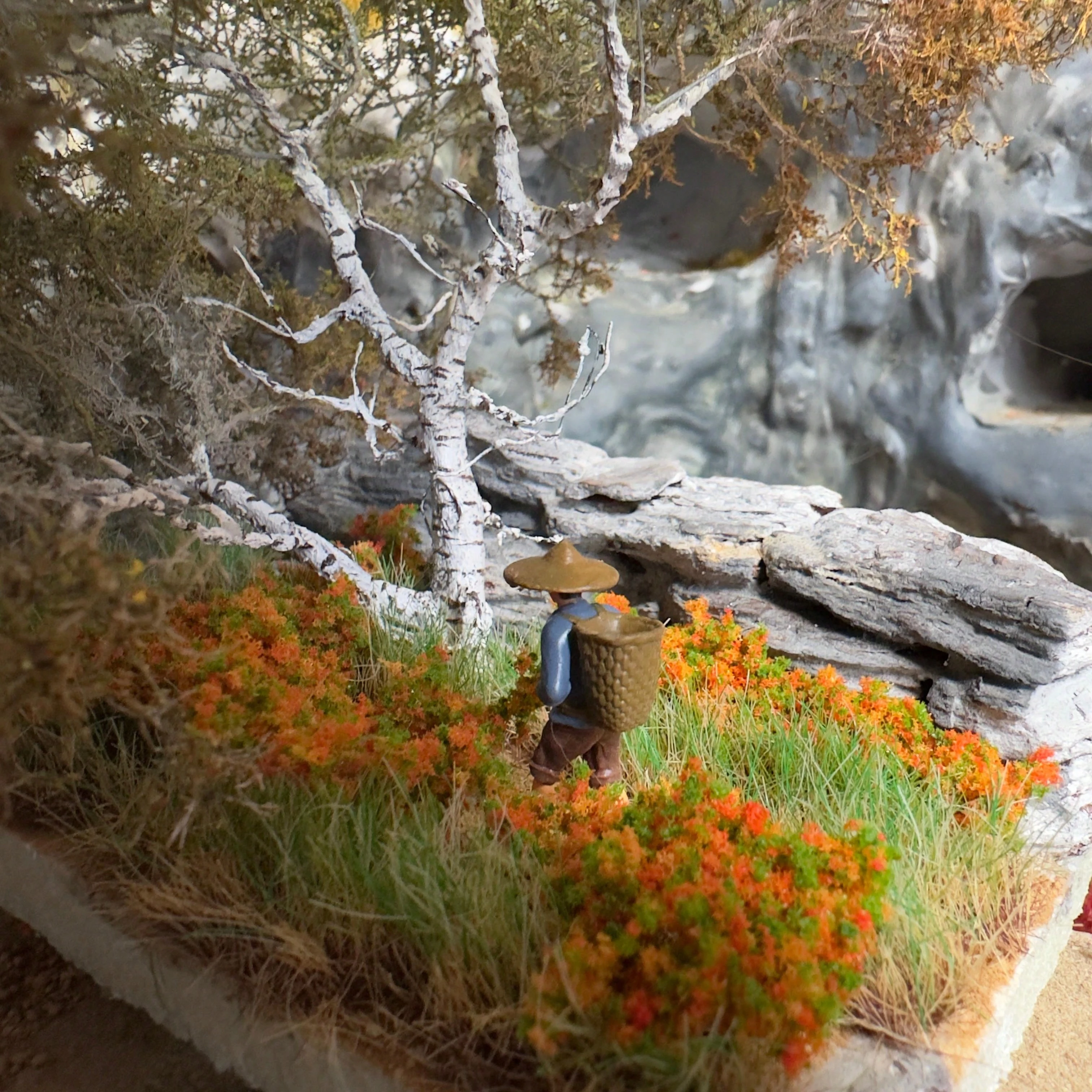 Modèle de simulation d'aiguilles d'herbe, de touffes d'arbustes, de ...