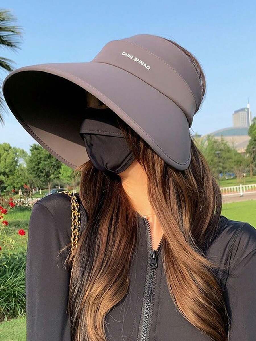 1pc Blank Versatile Sun-Blocking Hat, Plain Casual Cute Polyester ...