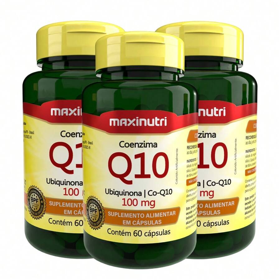Kit 3 Coenzima Q10 100mg com 60 Capsulas Maxinutri | SHEIN Brasil