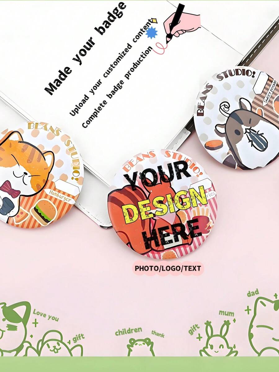 1pc 58mm/2.28inch Customized Round Badge/Pin, Cartoon Quirky Aesthetic ...