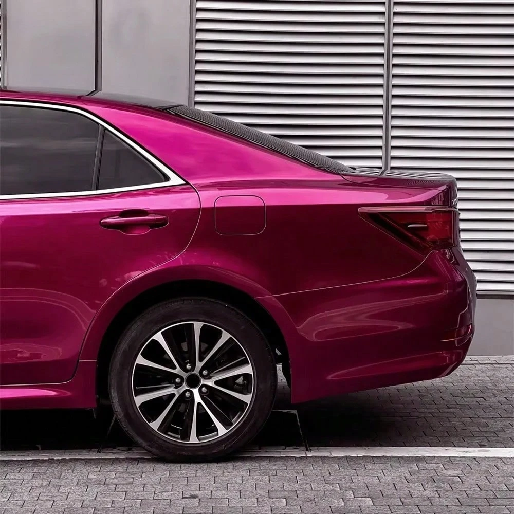 0.5m Wide Car Sticker Ultra Gloss Ruby Purple Free Vinyl Film PET Auto ...