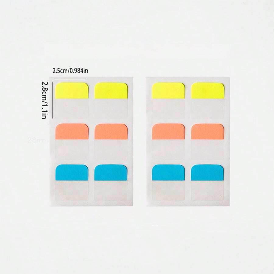 60 Pcs Fluorescent Color Index Tabs, Transparent Writable, Book Note ...