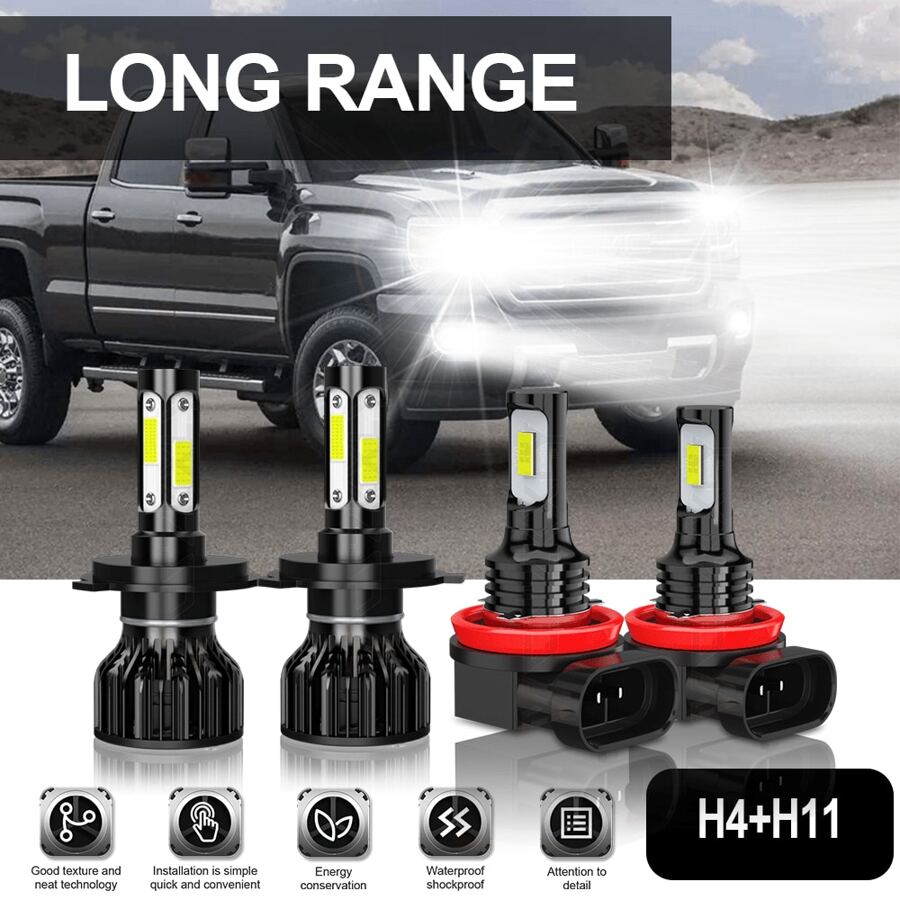 VCSZKXLY 120000LM For Nissan Versa 2007-2018 4x LED Headlights Fog ...