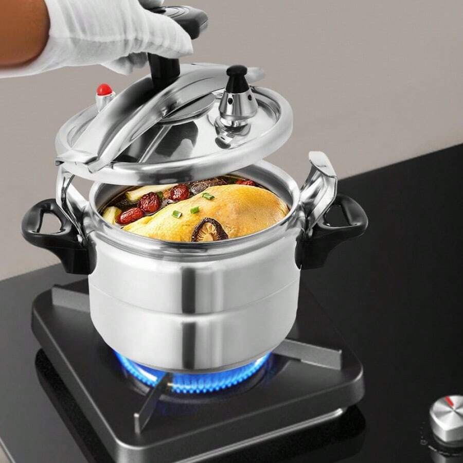 Aluminum High-Capacity Pressure Cooker: Home Multi-Purpose Stove-Top ...