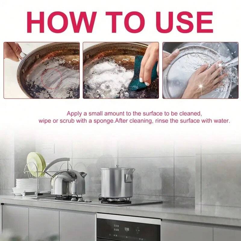 100g Multi-Purpose Cleaning Paste For Kitchen Stoves, Cooker Hoods, Pot ...