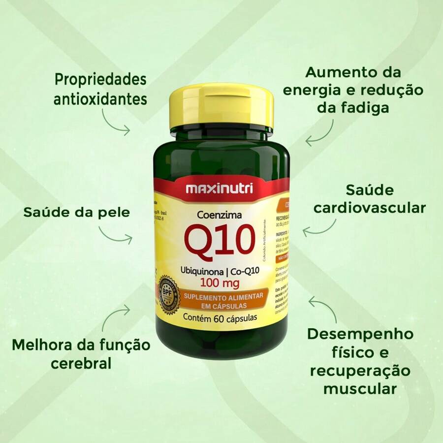 Kit 2 Coenzima Q10 100mg com 60 Capsulas Maxinutri | SHEIN Brasil