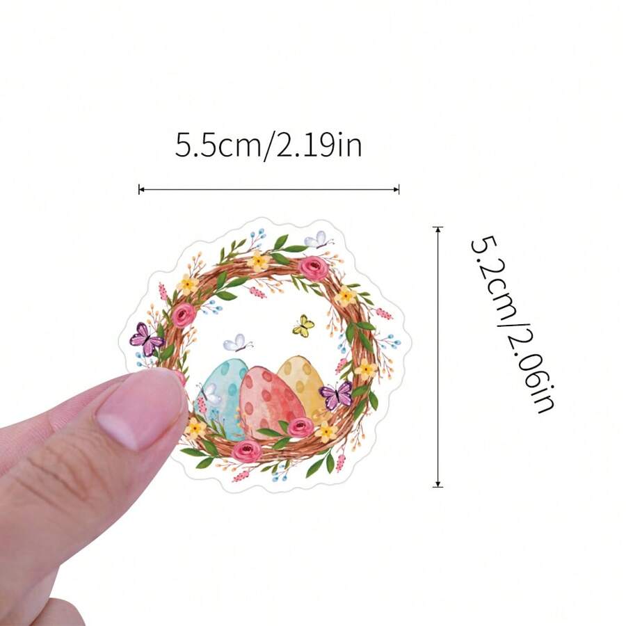 120 Pcs Easter Eggs Stickers Pack | Vinyl Aesthetics Stickers Scrapbook ...