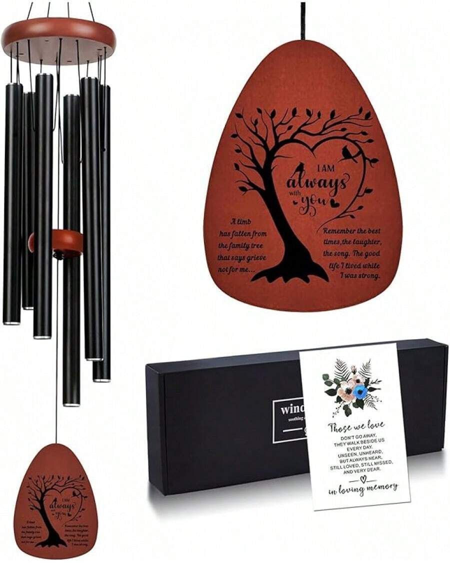 Cardinal Memorial Wind Chimes Outside - Sympathy Wind Chimes Gift For ...