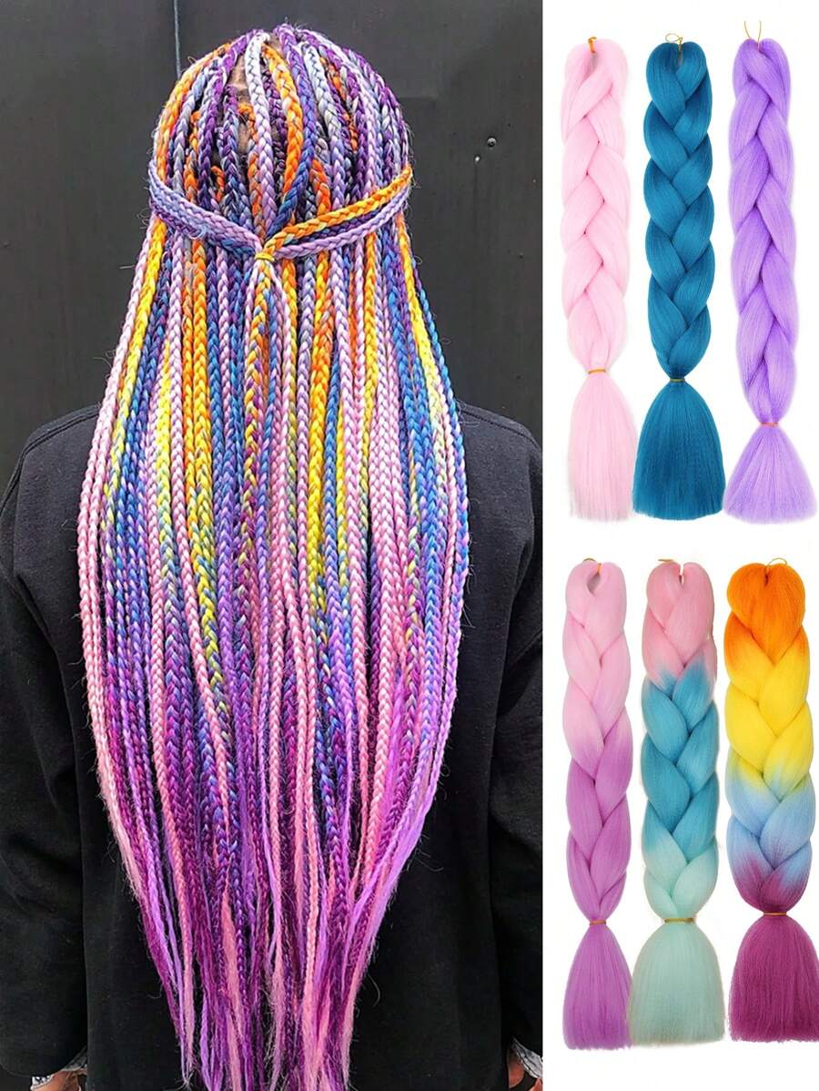Pack Of 6 Large Braiding Hair 24 Inch Suitable For Women Daily Holidays ...