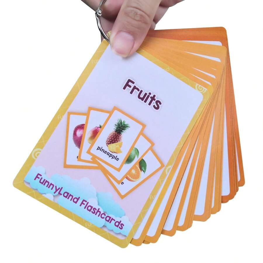 Lachilly 21 pièces Cartes éclairs de fruits pour l'apprentissage ...