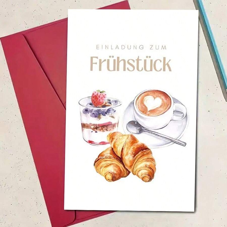 Charming Breakfast Invitation Cards - Perfect For Birthday Cards ...