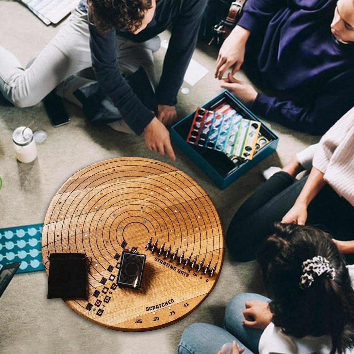 Scratch Horse Racing Game Made From Whiskey Barrels, Wooden Horse ...