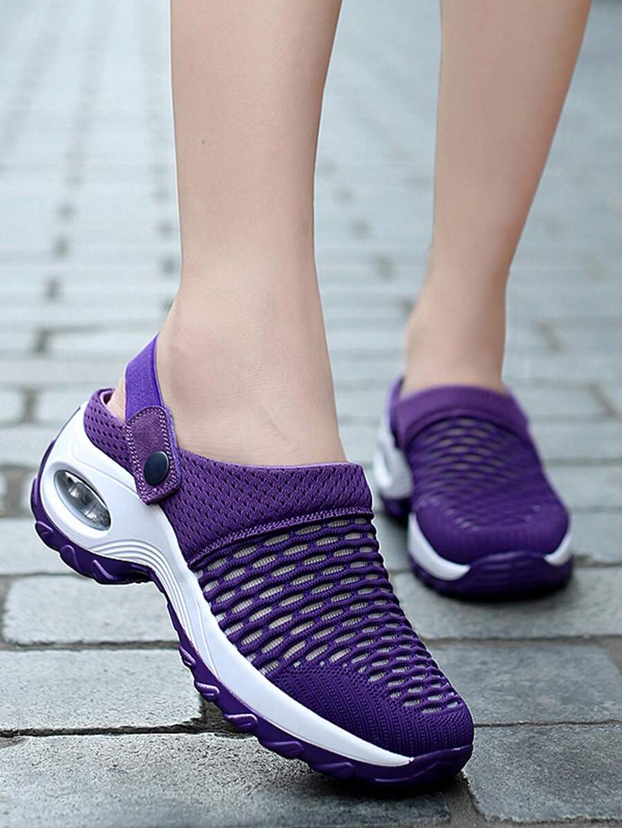 Damen atmungsaktive Mesh Sandalen mit dicker Sohle, Lässig bequeme Air ...