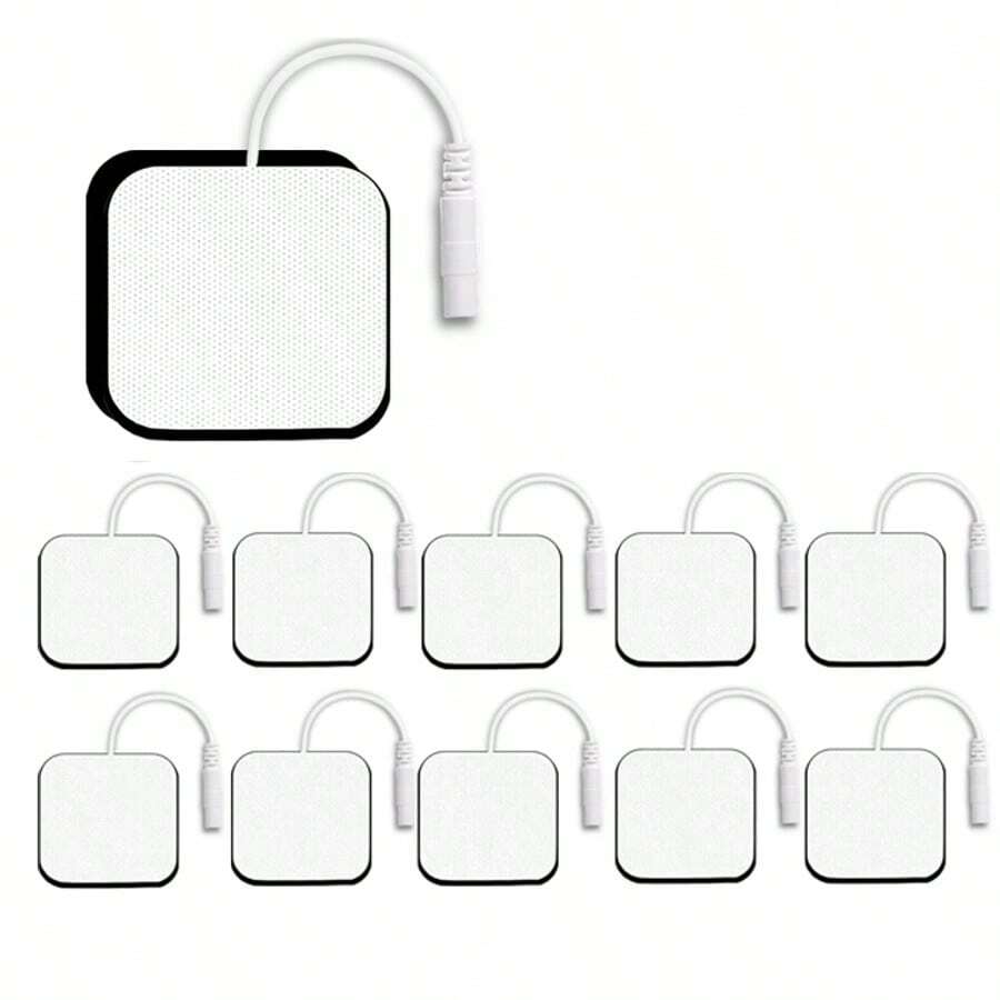 10PCS TENS Unit Replacement Pads 2X2, Latex Free Electrodes Compatible ...