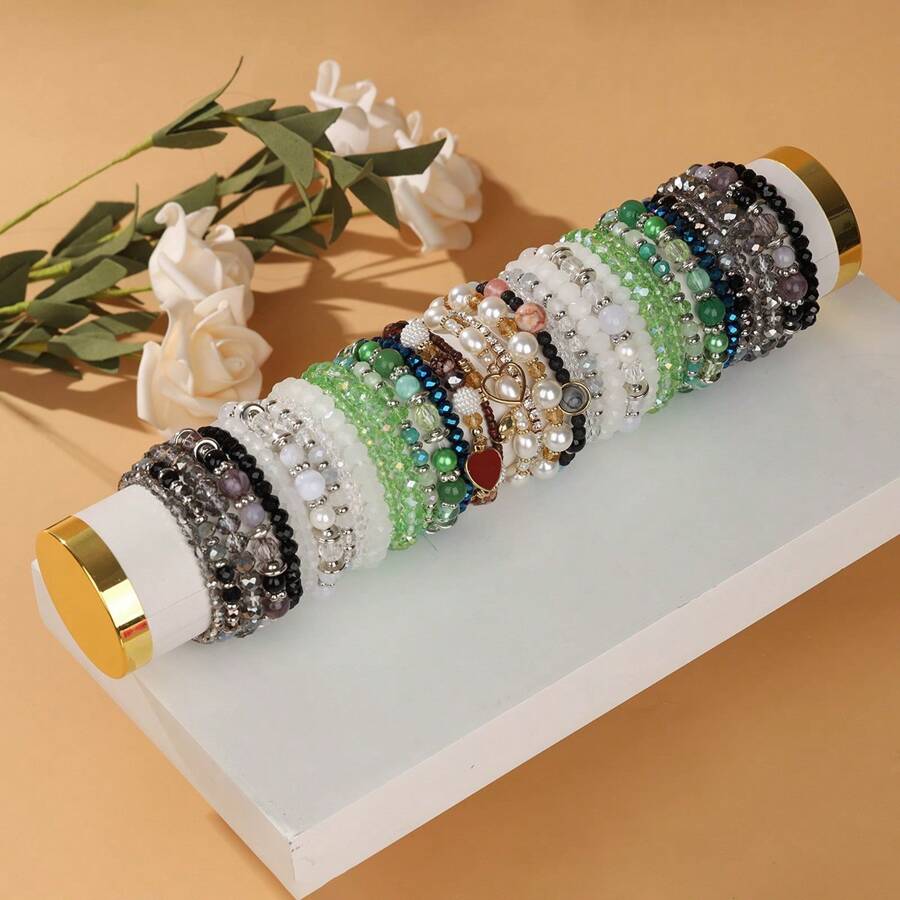 24Pcs/Set Shiny Bracelets For Women, Suitable For Gifts, Parties And ...