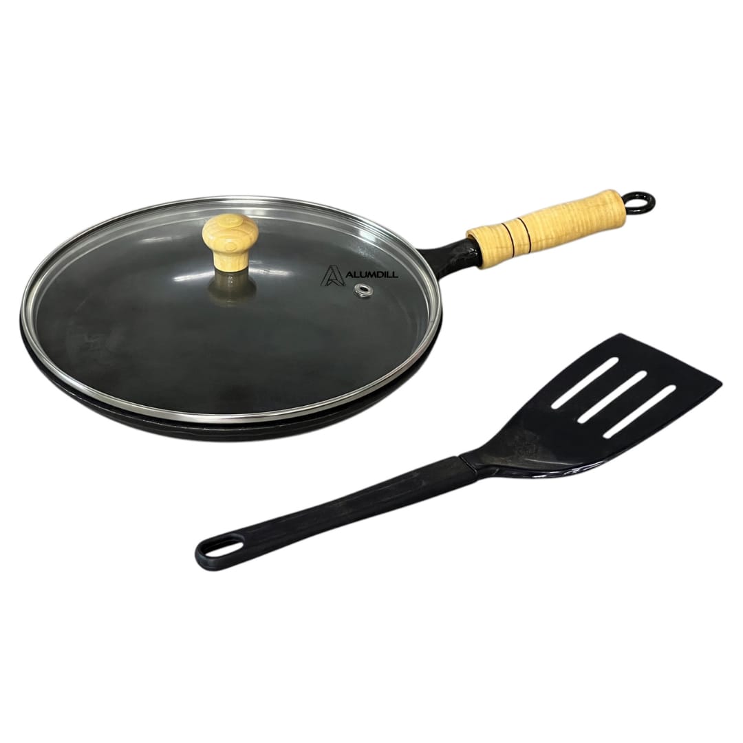 Frying Pan Tapioca Griddle Tapioca Pancake Pan Non-Stick Cast Iron 22 ...