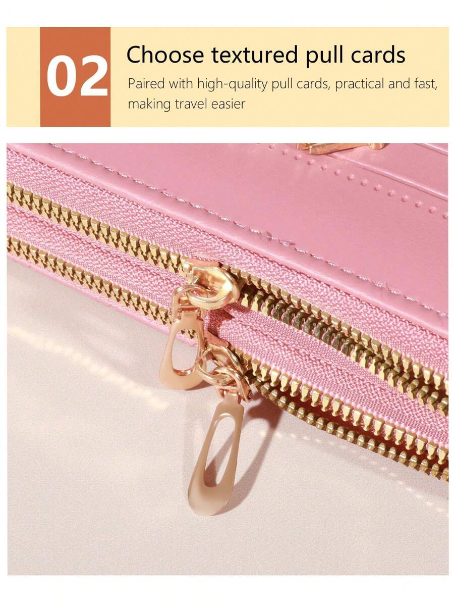 Classic Large Capacity Clutch Wallet, With Zipper, 8 Card Slots And ...