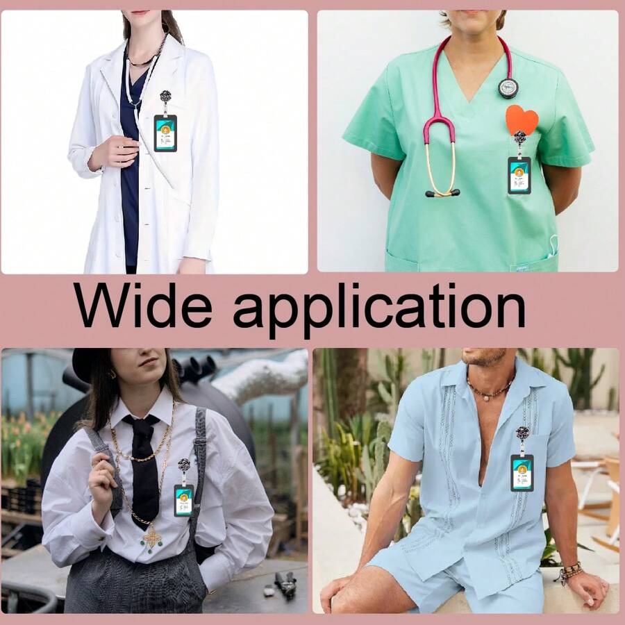 Fun Skull Badge Scroll Retractable, Nurse Badge Scroll, Fun ID Card ...