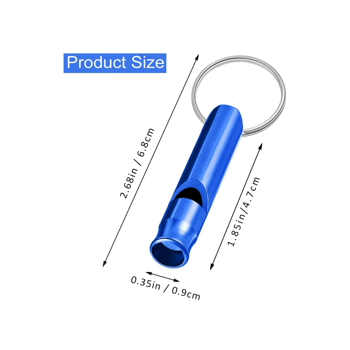 (7 Pcs) Emergency Whistle With Keychain, Aluminum Emergency Survival ...