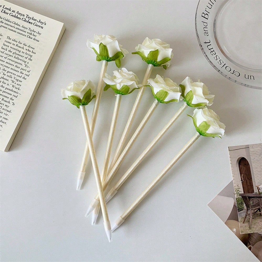 1pc Creative Simulated Rose Pens, Multi-Purpose Ornamental Pens, Very ...