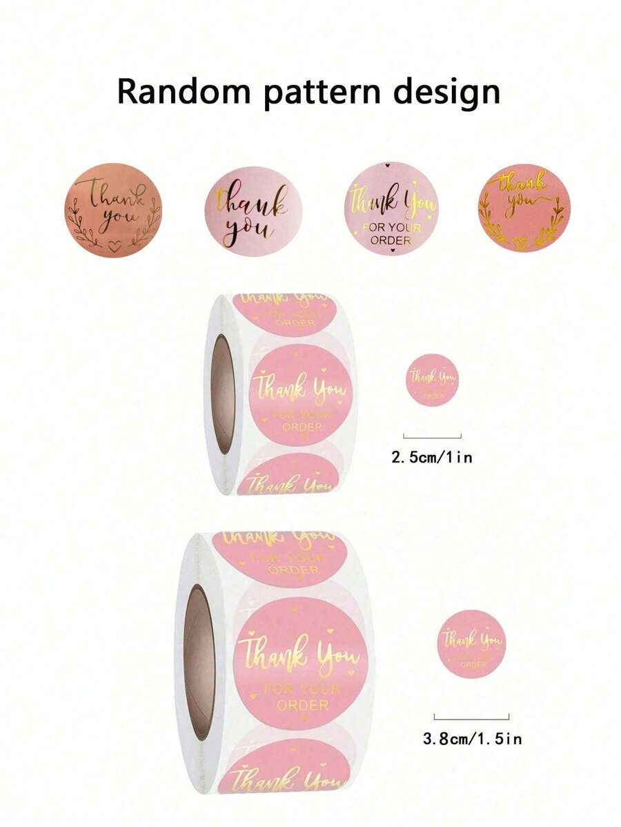 1 Rolle (500 Aufkleber pro Rolle) 2,5 cm + 3,8 cm Weihnachts-Danke ...