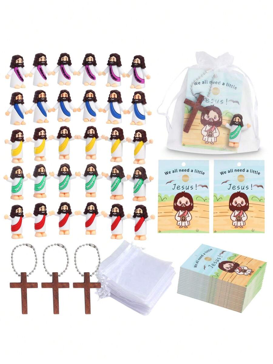 20 pièces Miniatures Jésus résurrection Pâques Jésus vous aime jouets ...
