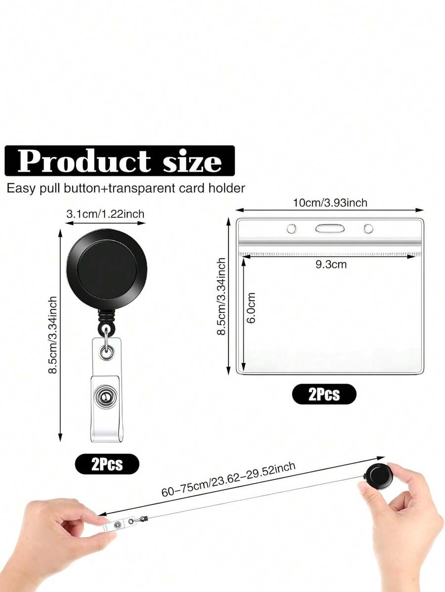 1pc Extendable Lanyard, Extendable Key Ring, Card Holder, Lanyard, ID ...