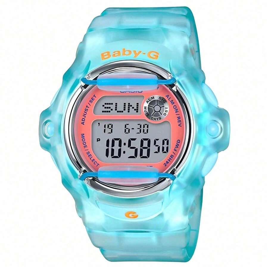 Casio BG169R-2C Women's Baby-G Light Blue Resin Strap Dive Watch ...