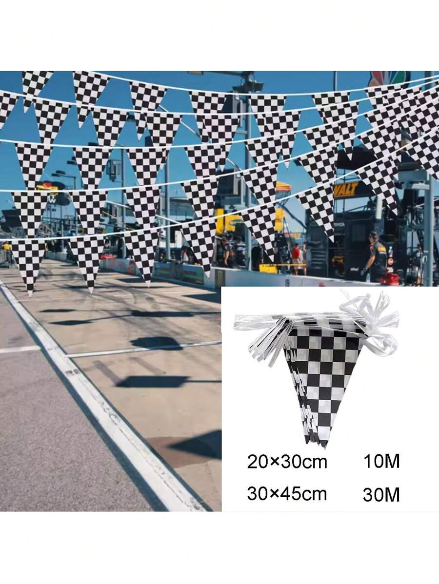 10/30M Racing Pennant Banner Race Car Birthday Decor Party Flag Banner ...