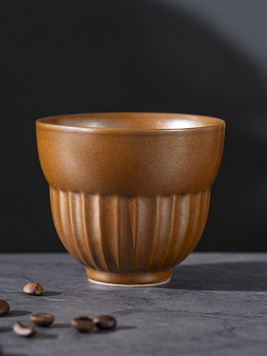 1pc Coarse Pottery Creative Coffee Cup, Niche Design Latte Mug, Vintage ...