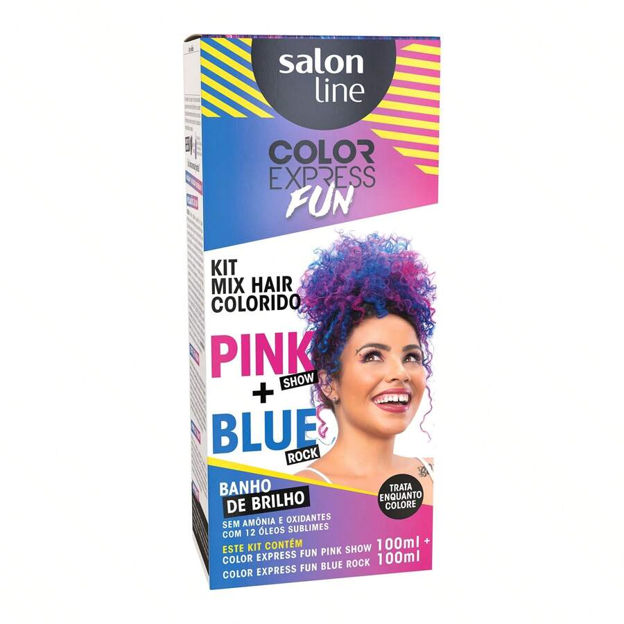 Salon Line Color Express Fun Mix Hair Pink Show + Blue Rock Salon Line ...