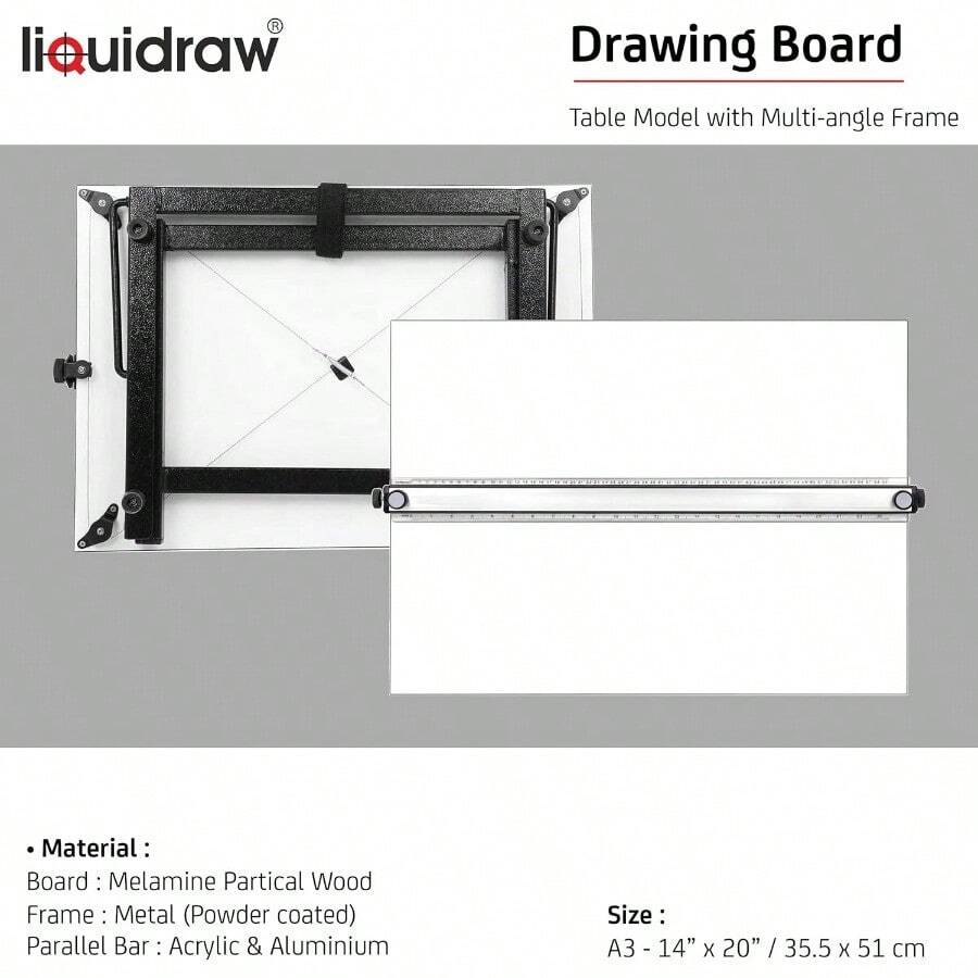 A3 Drawing Board Parallel Motion, Table Model With 5 Adjustable Working ...