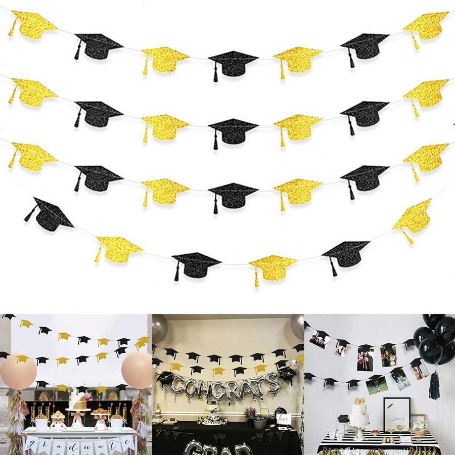 Graduation Cap Garland Kit For Congrats Grad Party Decorations ...