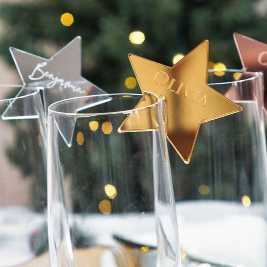 Porte-nom personnalisé Décoration sur mesure Charm de vin Gravé au ...