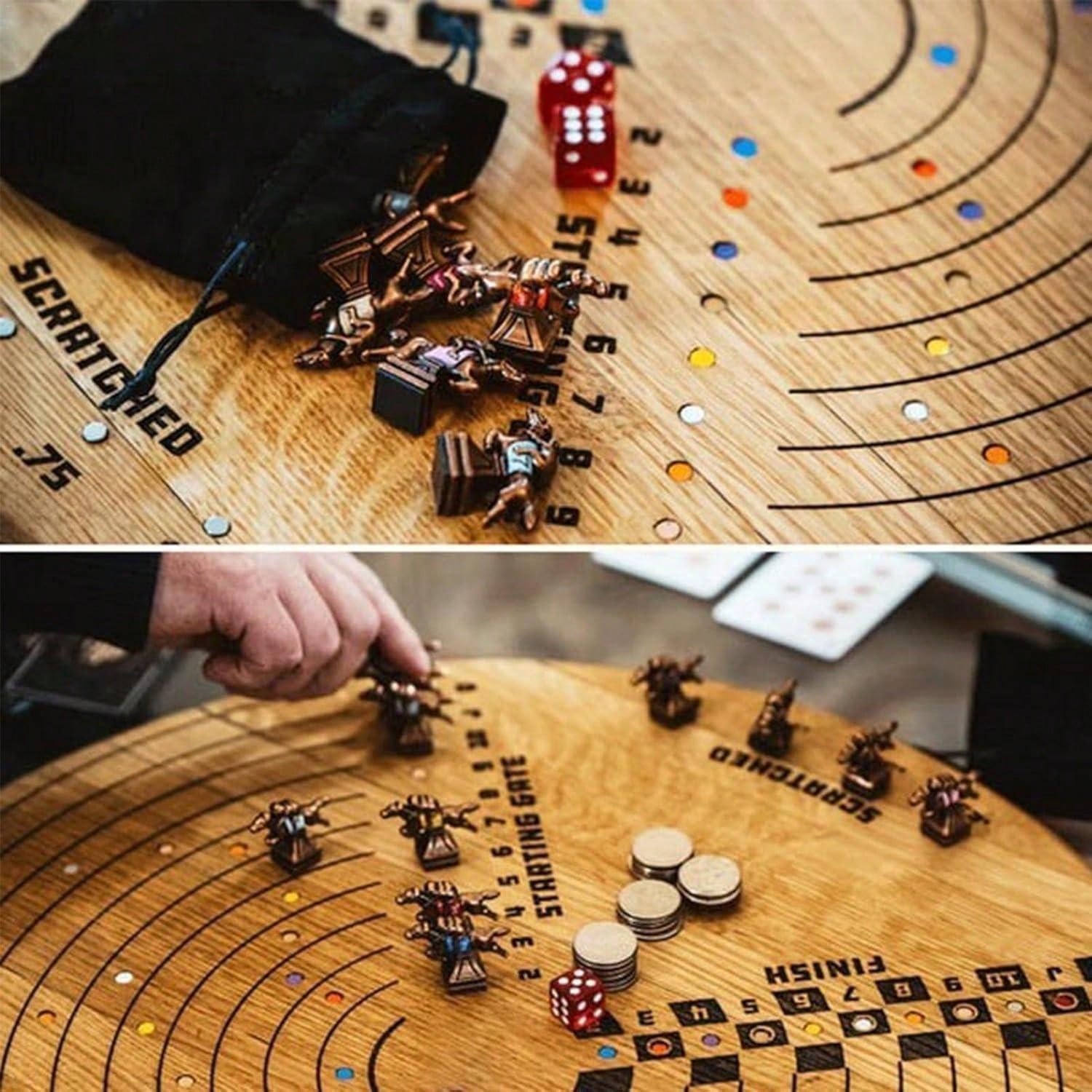 Scratch Horse Racing Game Made From Whiskey Barrels, Wooden Horse ...