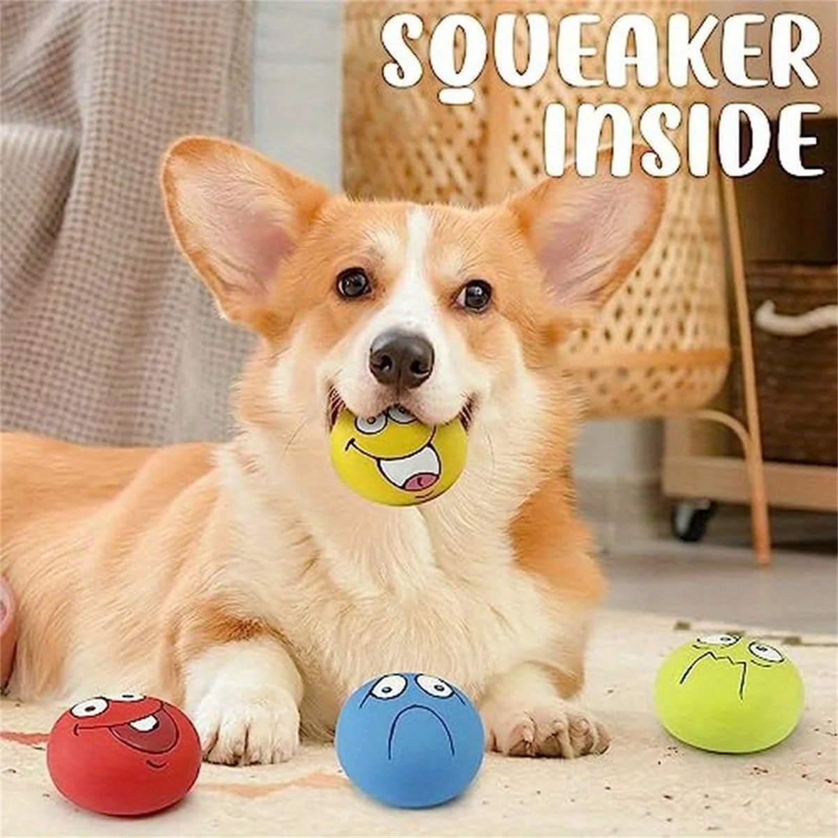 Pet Balls In Multiple Colors, Teeth Training Soft Squeaky Toys ...